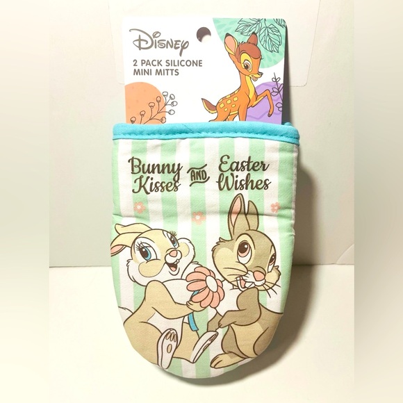 Disney | Kitchen | Disney Bambi Thumper Miss Bunny Kisses Easter Wishes 2 Pk Silicone Mini Mitt ...